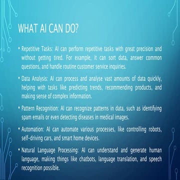 What AI Can & Can't Do | PPT