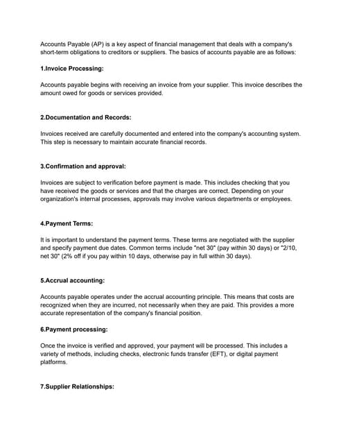 The Accounts Payable Process | PDF | Credit Cards | Personal Debt