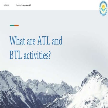 ATL and BTL activities | PPTX