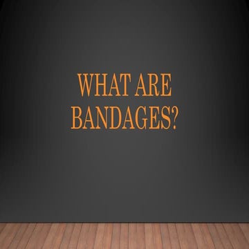 What are the parts of a triangular Bandage. | PPTX