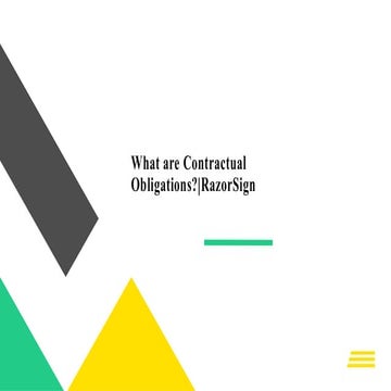 What are Contractual Obligations?|RazorSign | PDF