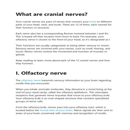 What are cranial nerves | PDF | Free Download