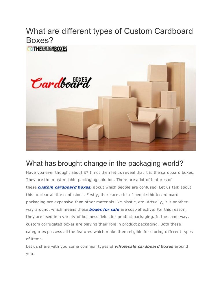 What Are Different Types Of Custom Cardboard Boxes What Are Different Types Of Custom Cardboard Boxes