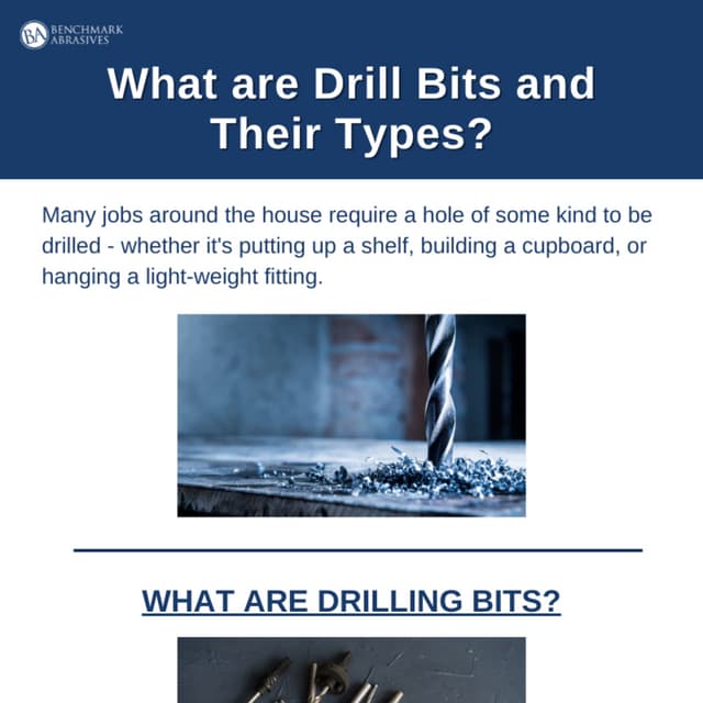 What are Drill Bits and Their Types | PDF