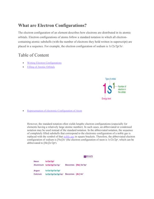 Electron Configuration | PPTX | Chemistry | Science