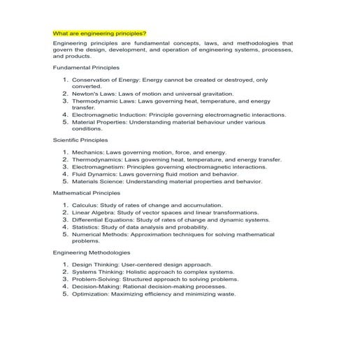 engineering principles-detailed description | PDF