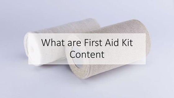 First aid kit ppt | PPTX | First Aid | Injuries
