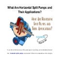 What Are Horizontal Split Pumps and Their Applications? | PDF