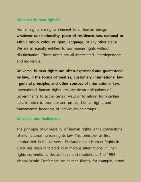 Human rights (Universal Declaration of Human Rights) | PPTX