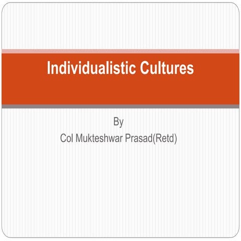 Individualistic Cultures | PPTX