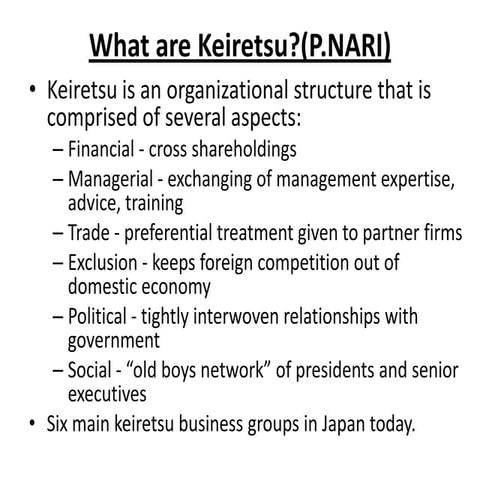 What are keiretsu | PPTX