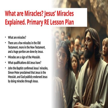 What are Miracles - Jesus Miracles Explained - Primary RE Lesson Plan ...