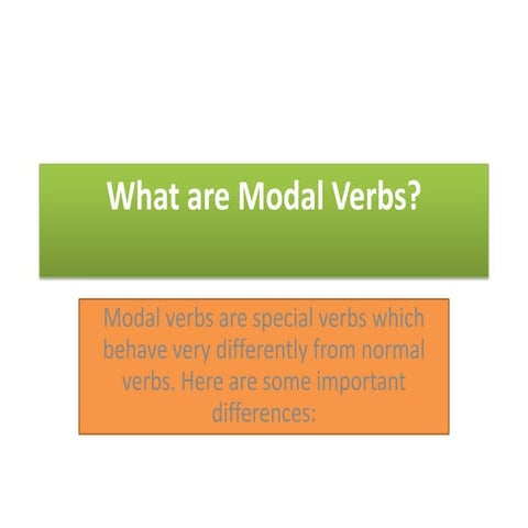 What are modal_verbs | PPTX