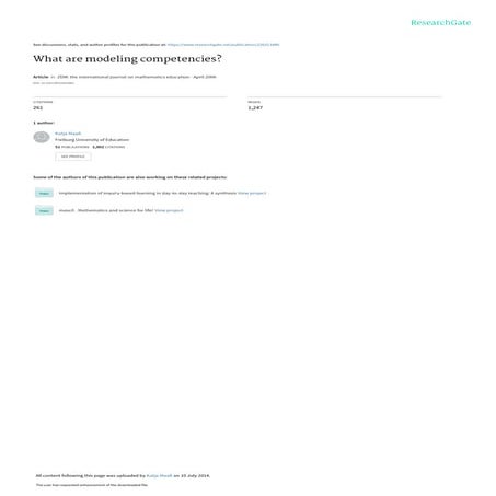 What are modeling competencies? | PDF