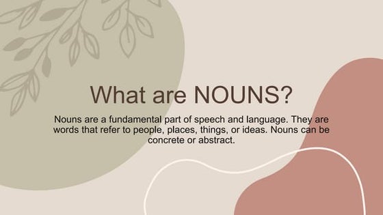 Noun and types power point presentation. | PPT