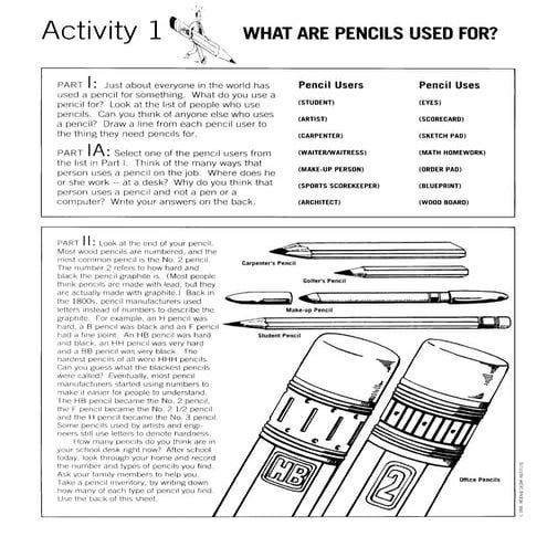 What are pencils used for? | PDF