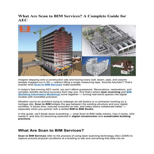 What Are Scan to BIM Services? A Complete Guide for AEC | DOCX