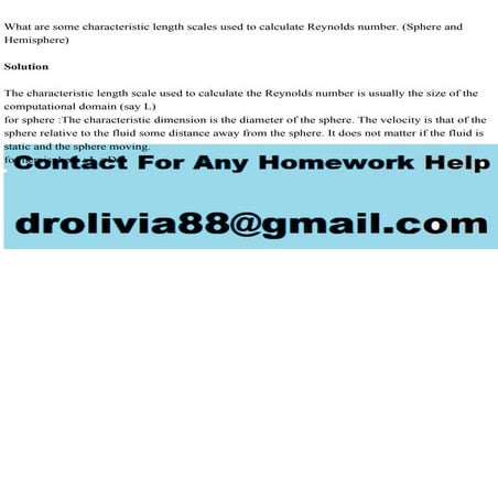 What are some characteristic length scales used to calculate Reynold.pdf