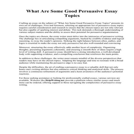 What Are Some Good Persuasive Essay Topics.pdf
