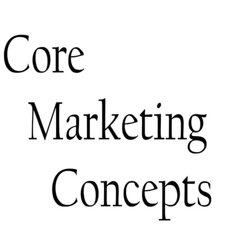 Concept of core marketing | PPTX