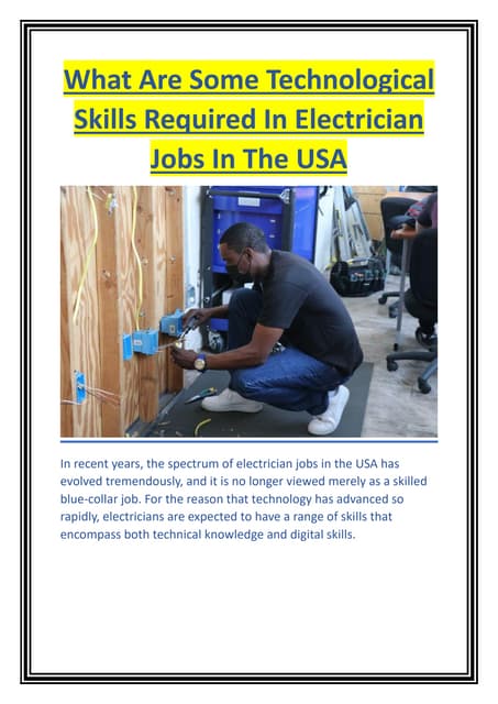 Top Five Skills Needed to Be an Electrician | PDF