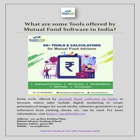 What are some Tools offered by Mutual Fund Software in India.pdf