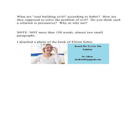 What are soul building evils according to Sober How are they sup | DOCX