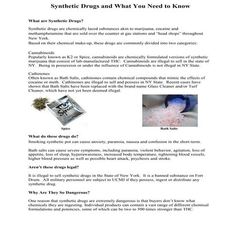 What are Synthetic Drugs | PDF