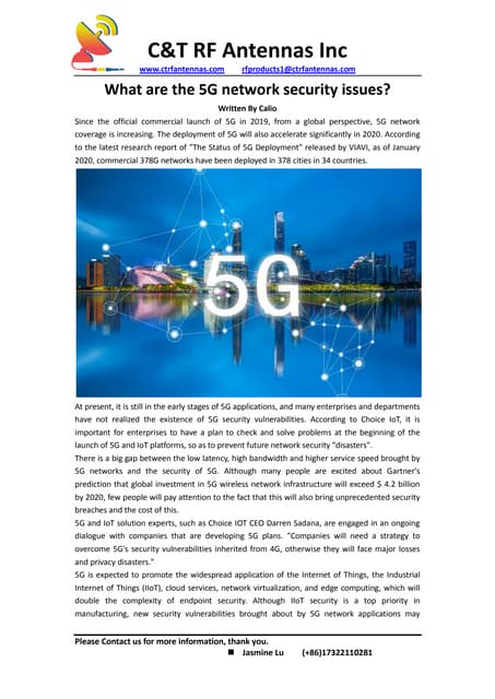 Navigating the Unseen Risks: Exploring 5G Vulnerabilities | PDF | Internet | Computing