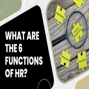 What are the main Functions of Human Resources | PPT