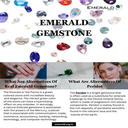 What Are Alternatives Of Real Emerald Gemstone? | PDF