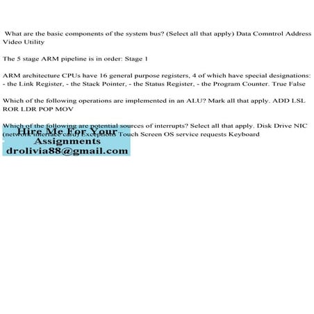 What are the basic components of the system bus (Select all th.pdf