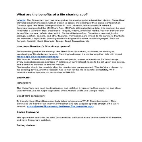 What are the benefits of a file sharing app.pdf