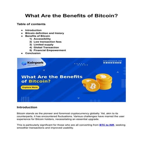 What Are the Benefits of Bitcoin(BTC).pdf