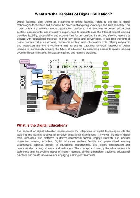 Unlocking the Future Embracing Digital Education | PPT