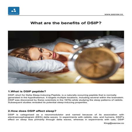 What are the used for benefits of DSIP?.pdf