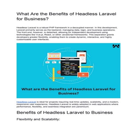 What are the Benefits of Headless Laravel for Business | PDF