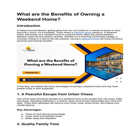 What are the Benefits of Owning a Weekend Home_.docx