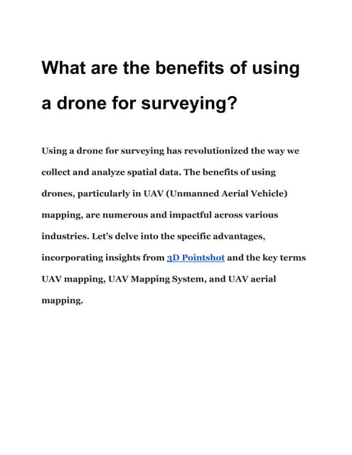 Drone survey | PDF
