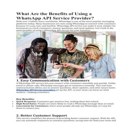 What Are the Benefits of Using a WhatsApp API Service Provider.pdf