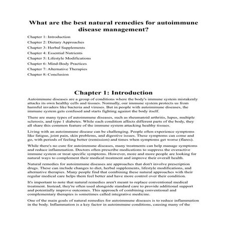 What are the best natural remedies for autoimmune disease management ...