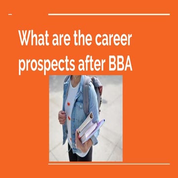 What are the career prospects after bba | PPTX