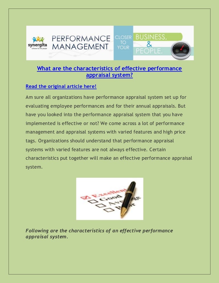 What Are The Characteristics Of Effective Performance Appraisal System what-are-the-characteristics-of-effective-performance-appraisal-system
