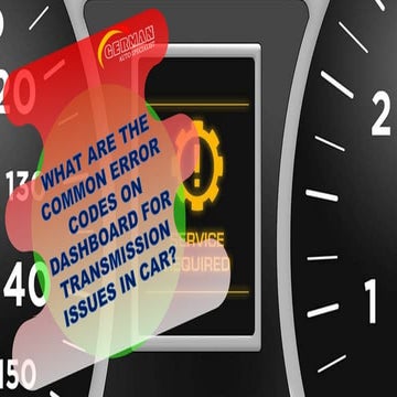 What are the Common Error Codes on Dashboard for Transmission Issues in ...