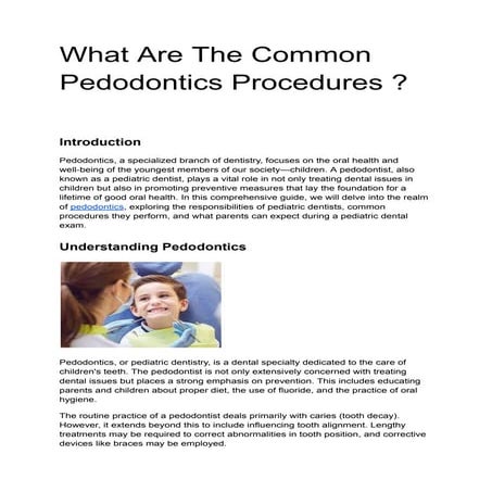 LECTURE INTRODUCTION TO PEDIATRIC DENTISTRY | PPTX