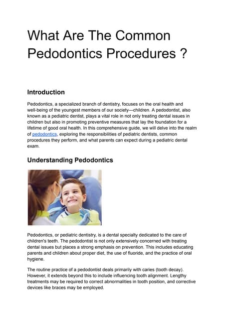 Scope of pedodontics | PPT