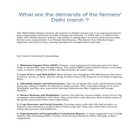 What are the demands of the farmers.docx