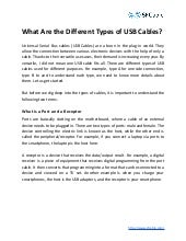 5 Types of USB Cables | PDF