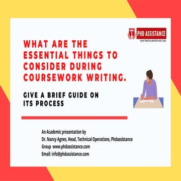 What are the Essential Things to Consider During Coursework Writing ...