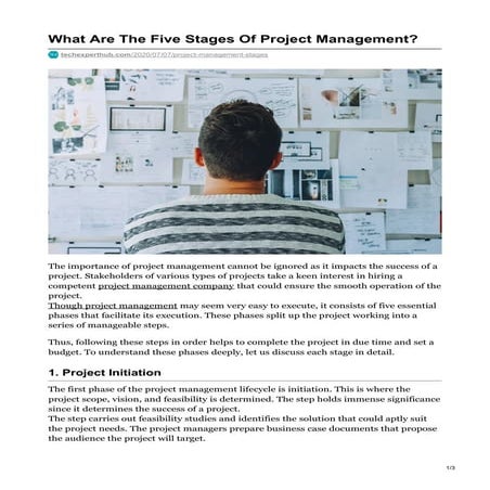What are the five stages of project management | PDF | Business ...
